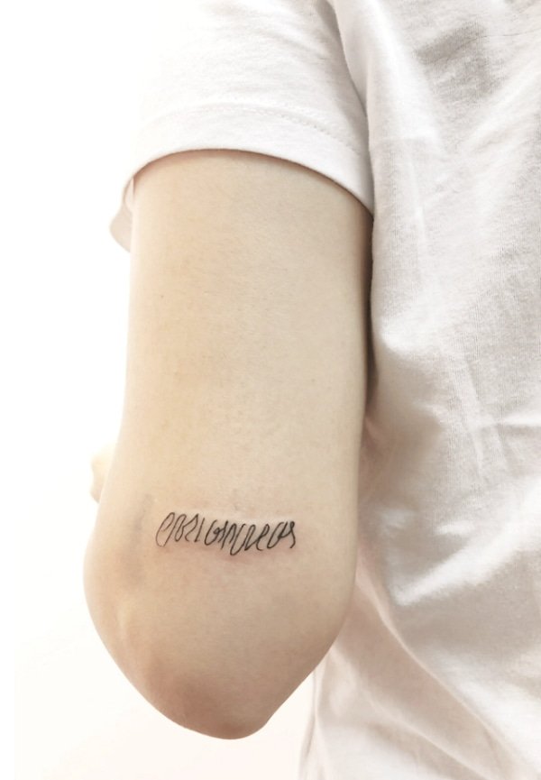 60 Best Arm Writing Tattoos For Boys & Girls - Tidy Tale