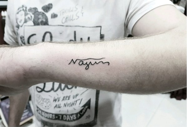 60 Best Arm Writing Tattoos For Boys & Girls - Tidy Tale