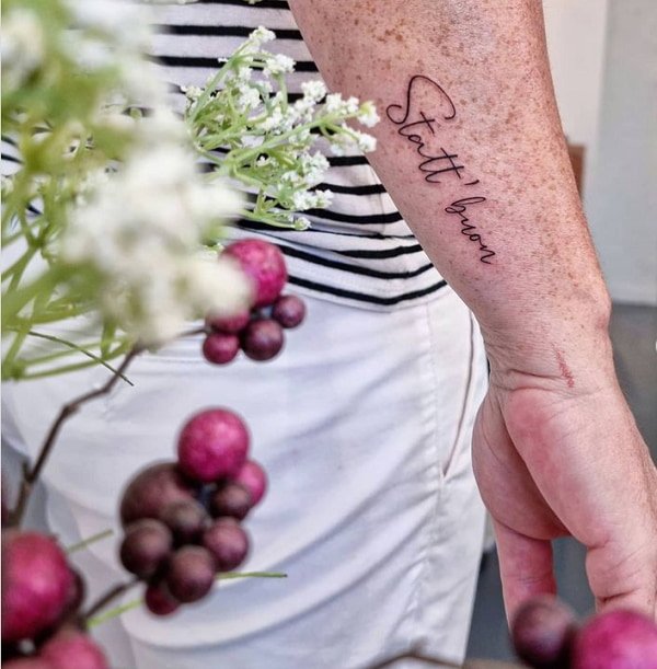 60 Best Arm Writing Tattoos For Boys & Girls - Tidy Tale